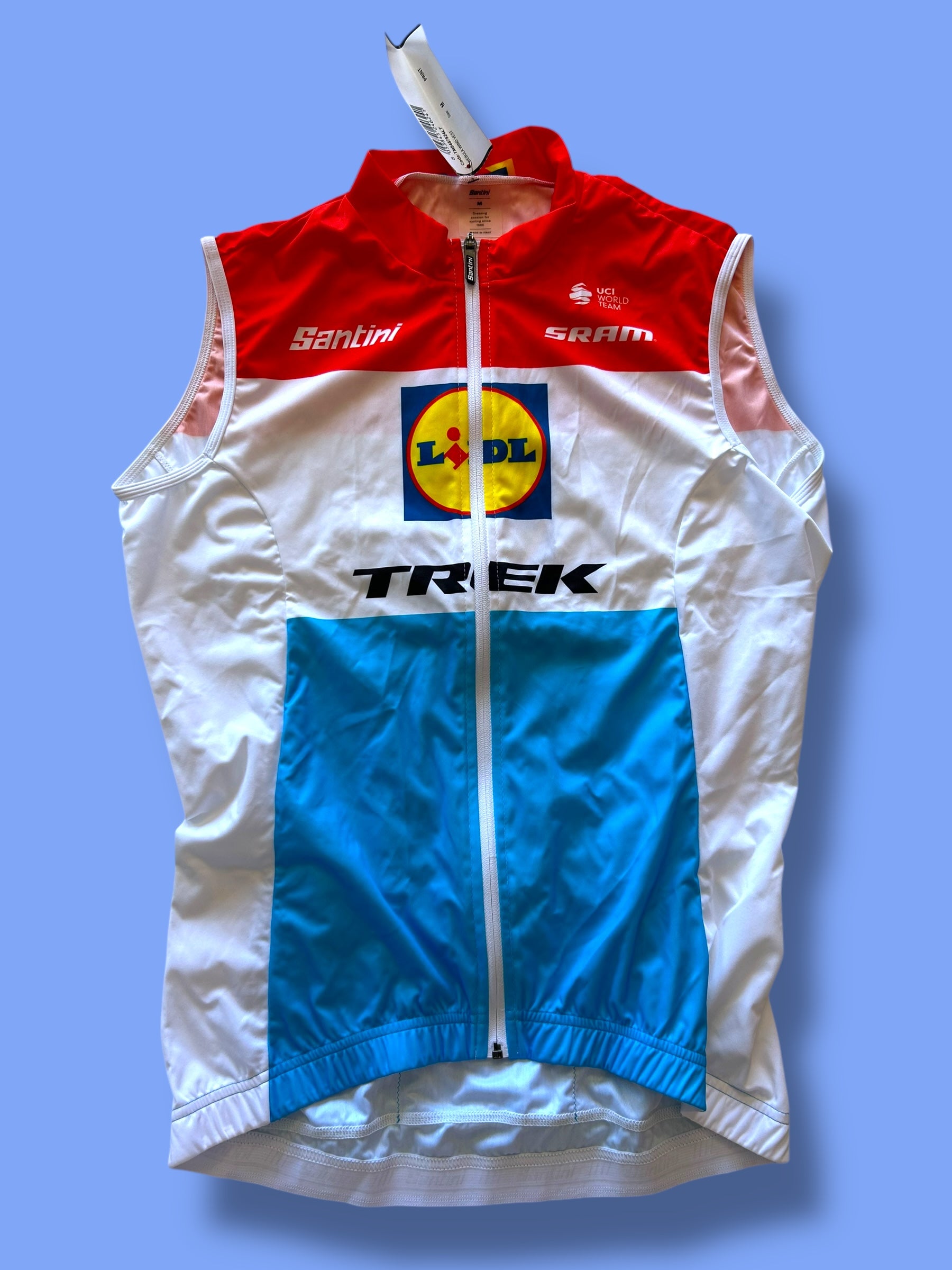 Wind Vest Luxembourg Champion Team-Issued Gilet | Santini | Lidl Trek ...