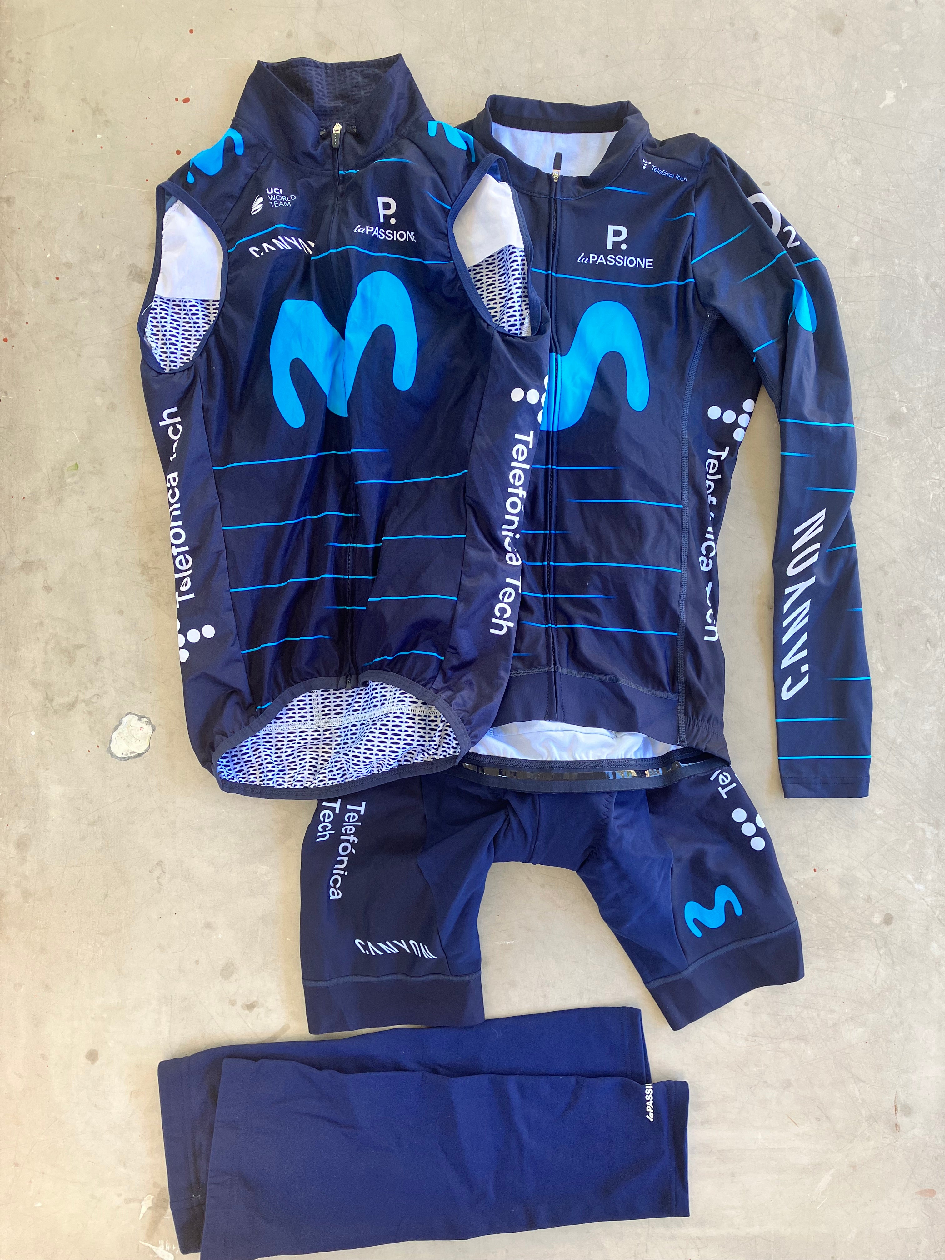 Movistar | La Passione Bundle - Long Sleeve Jersey, Wind Vest, Thermal ...